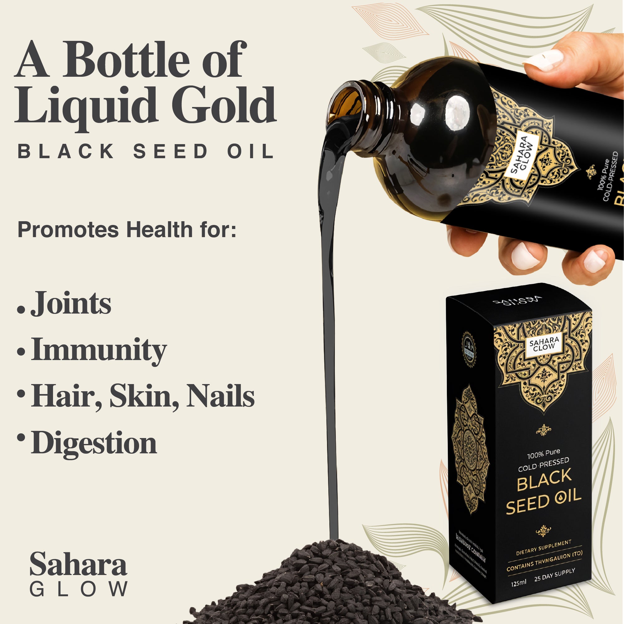 Sahara Glow | Pure, Cold-Pressed Black Seed Oil for Natural Wellness ...